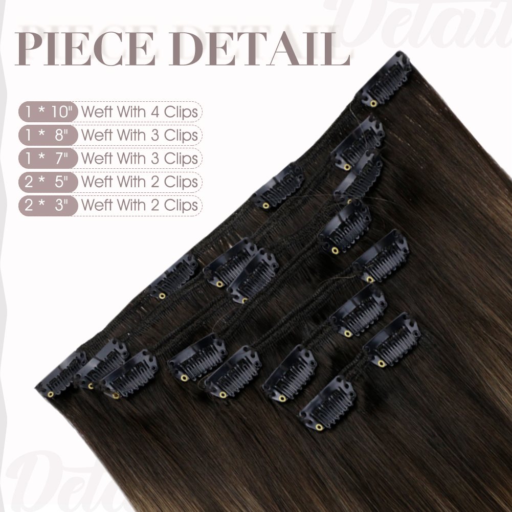 Full Shine Seamless Clip in Extensions 100% Remy Human Hair – Full ...